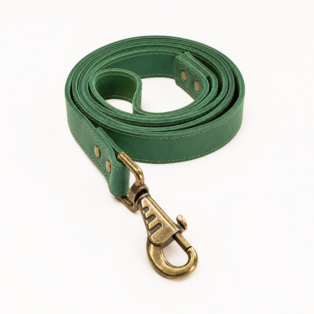 Custom Dog Leash | Antique Brass Hardware | Capri Leather - St. George ...
